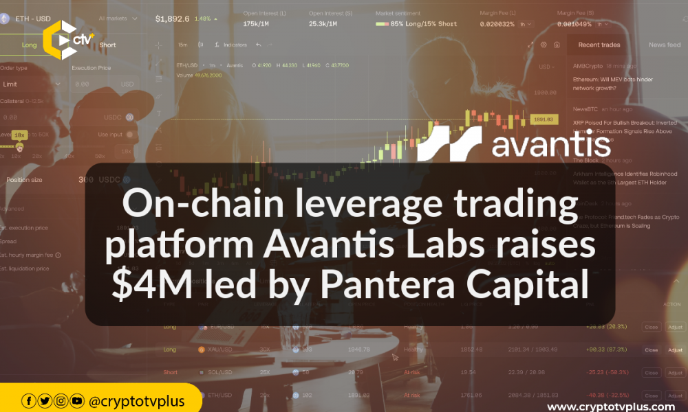 On-chain leverage trading platform Avantis Labs raises $4M led by Pantera Capital – CryptoTvplus ...