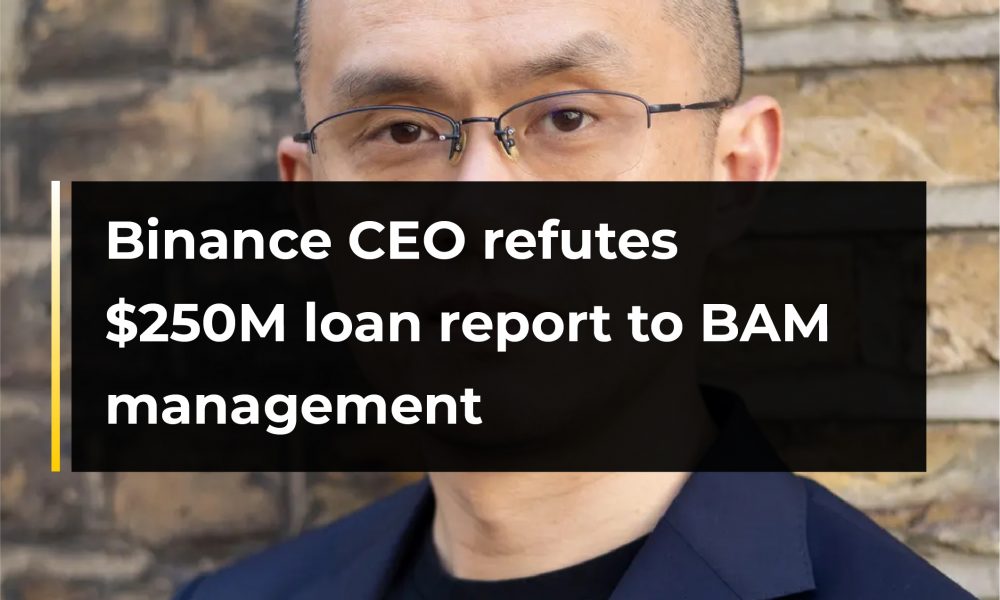 Binance CEO refutes $250M loan report to BAM management – CryptoTvplus ...